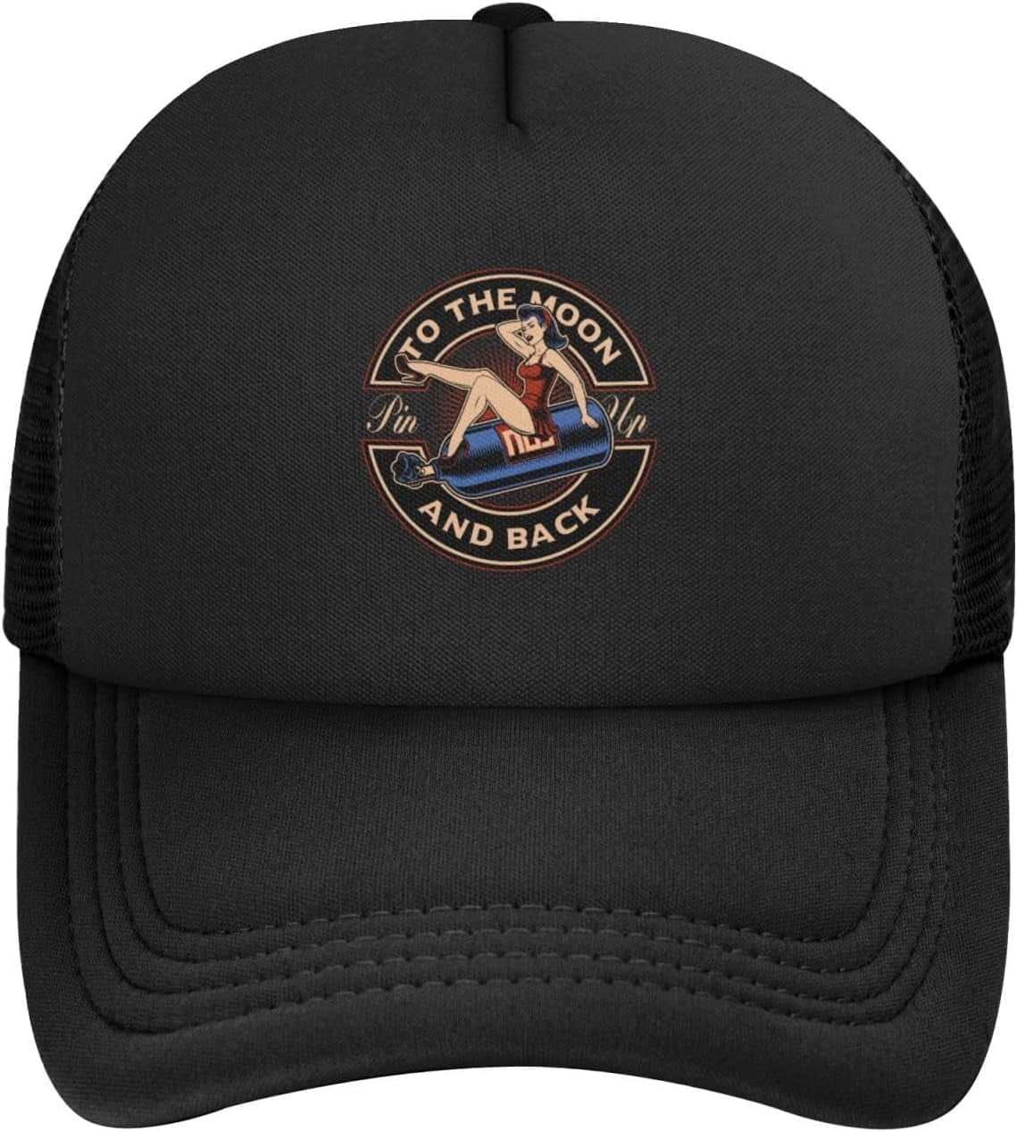 Pin-Up Girl On A Nitrous Oxide Balloon Baseball Cap for Men Women ...
