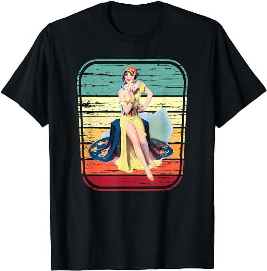 Pin Up Girl Shirt Pin-Up Gypsy Fortune Teller Vintage Sexy T-Shirt ...