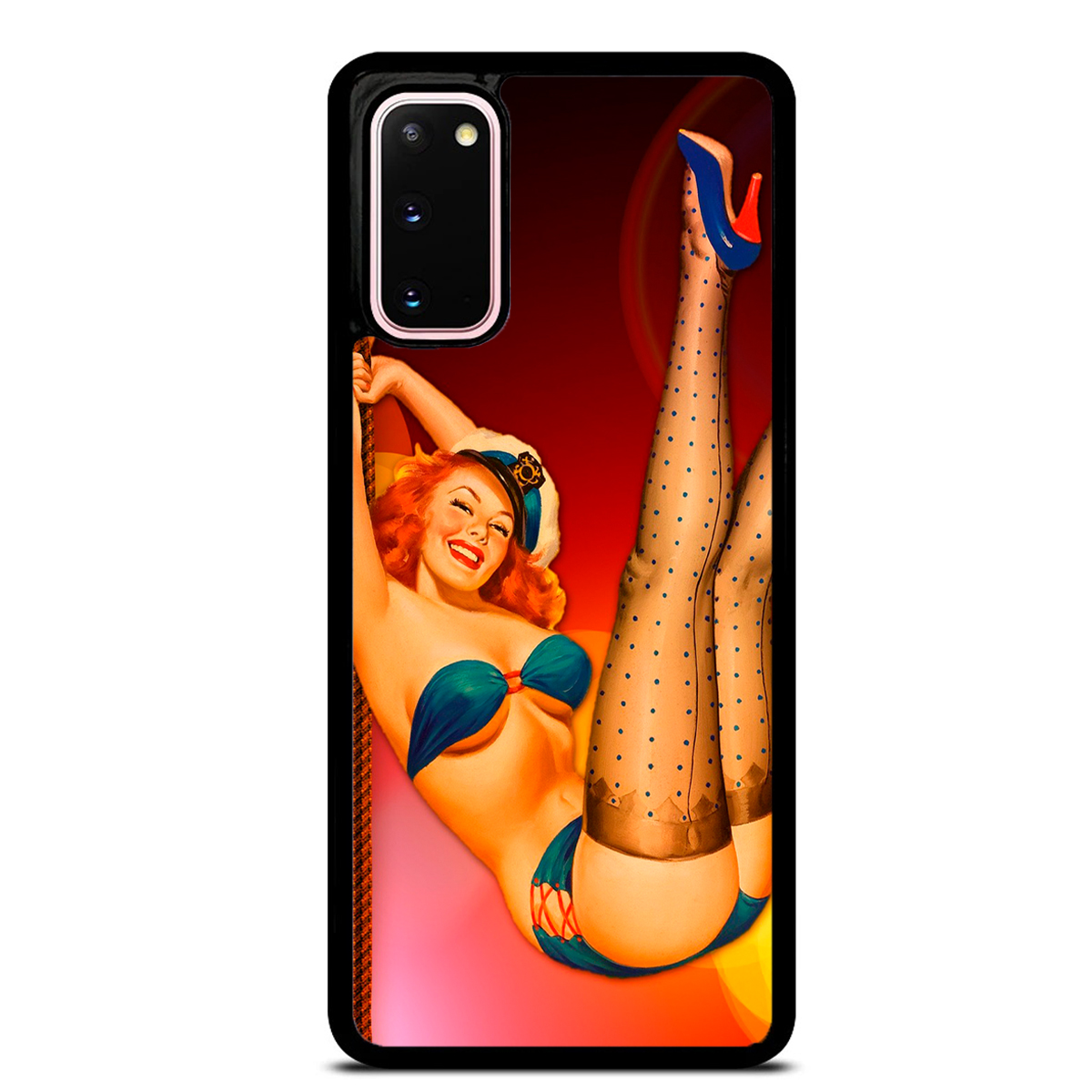 Pin Up Sailor Girl Slim Hard Rubber Custom Case Cover For Samsung Galaxy S23 Ultra S22+ S21 Plus ...