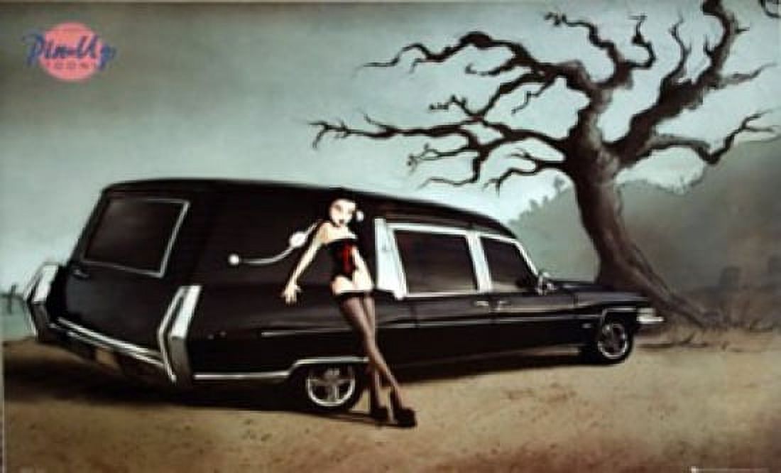Pin Up Toons-Graveyard Laminated Poster (36 x 24) - Walmart.com