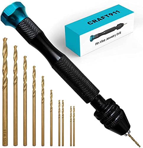 Pin Vise Hand Drill for Jewelry Making - Craft911 Manual Craft Drill Sharp HSS Micro Mini Twist ...