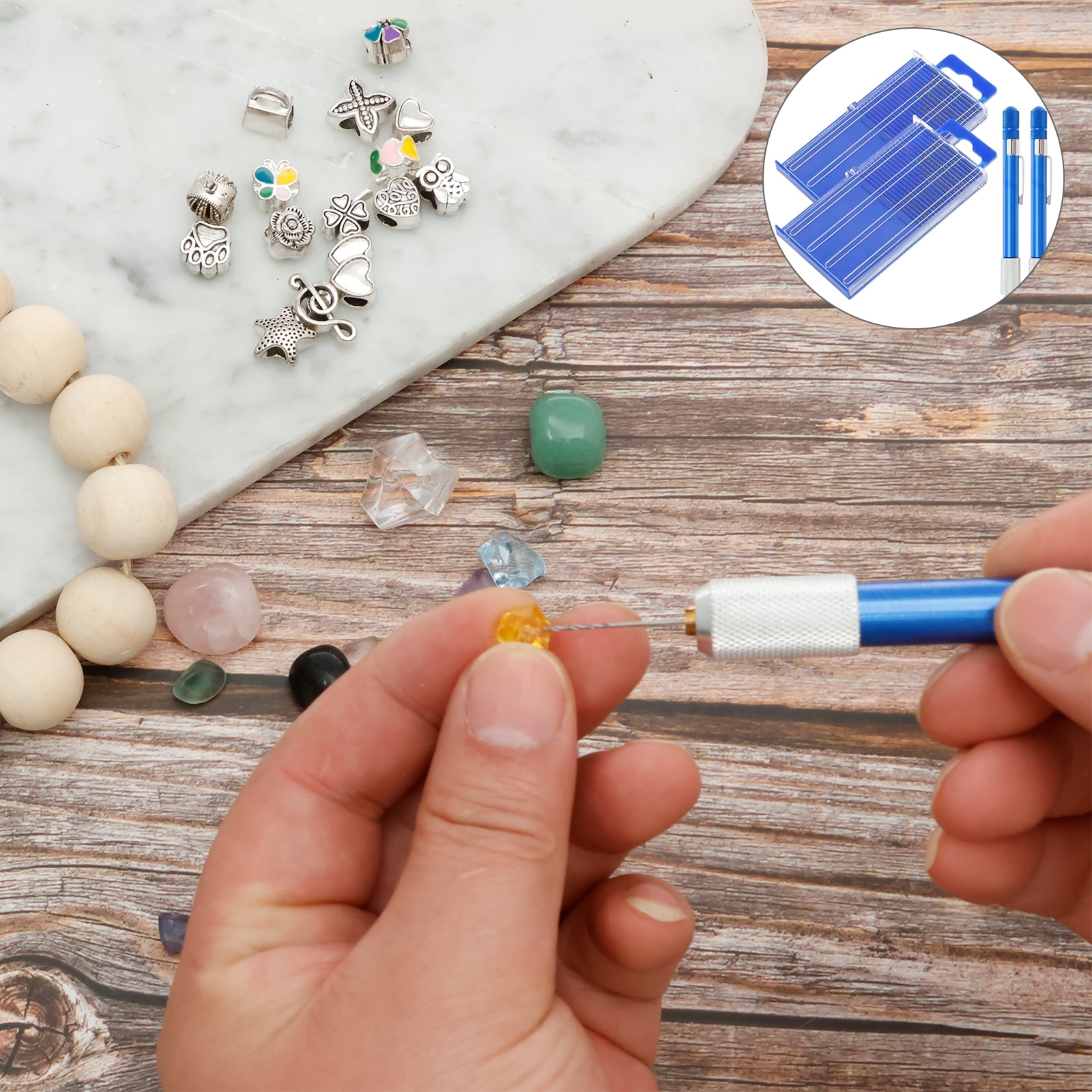 Pin Vise Hand Drill Set High Speed Steel Twist Drill Bits with Mini Pin ...