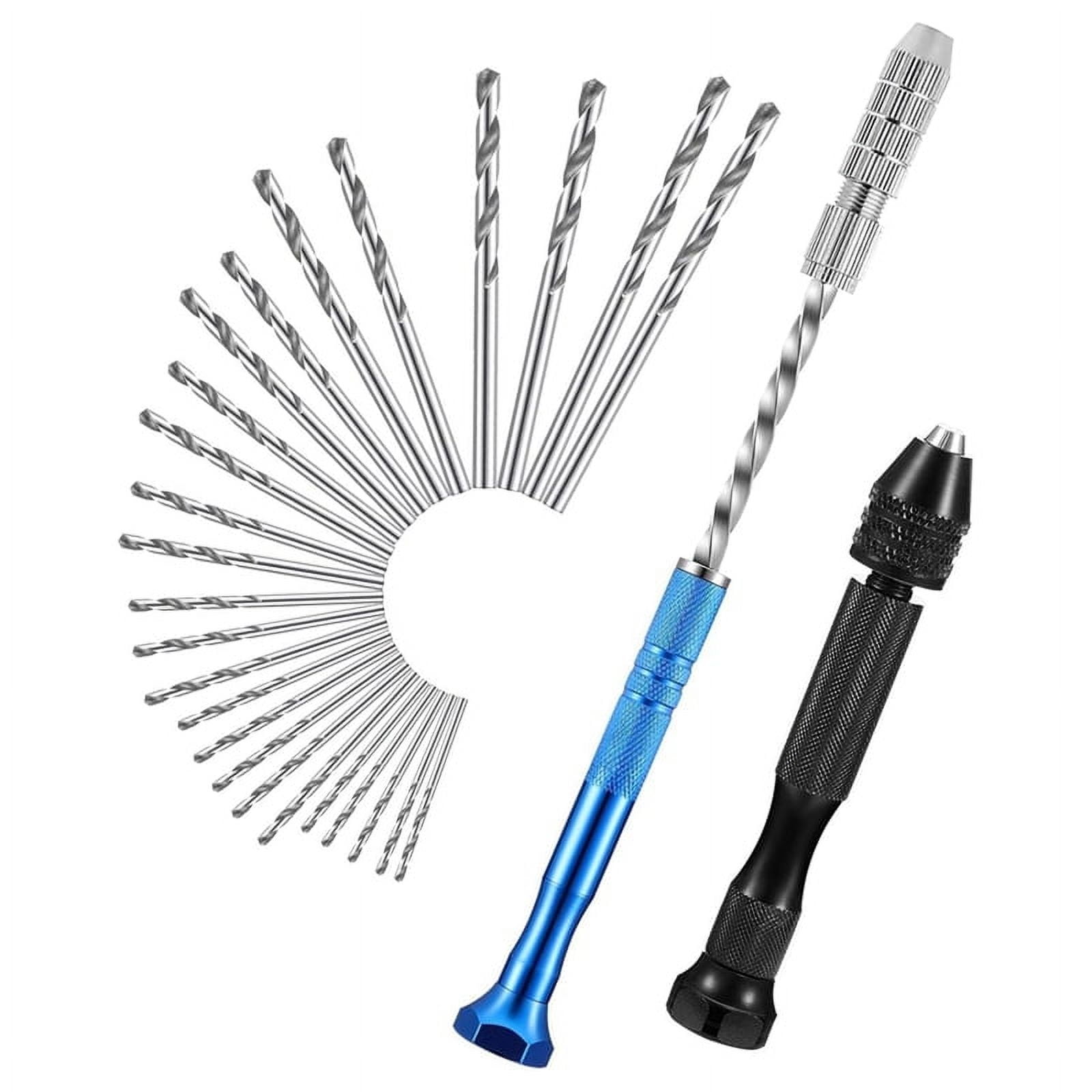 Pin Vise Hand Drill Set with Semi-Automatic Spiral Rotary Tool and 25 ...