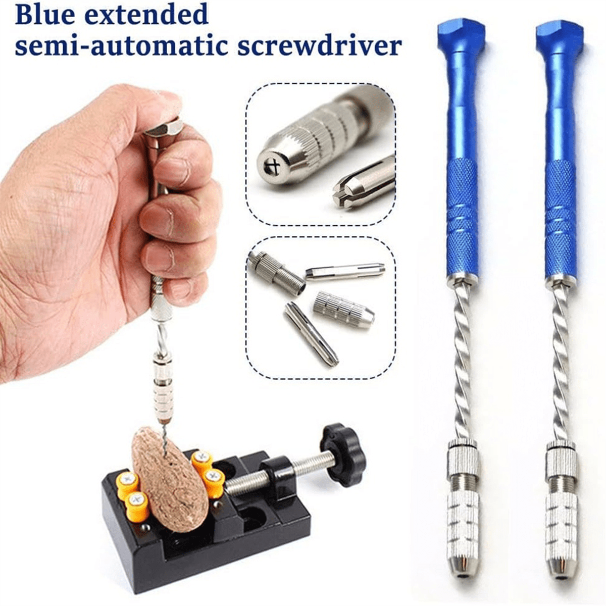 Pin Vise Hand Drills Bits Set with 0.5-3 mm Micro-Type Twist Drill Bits ...