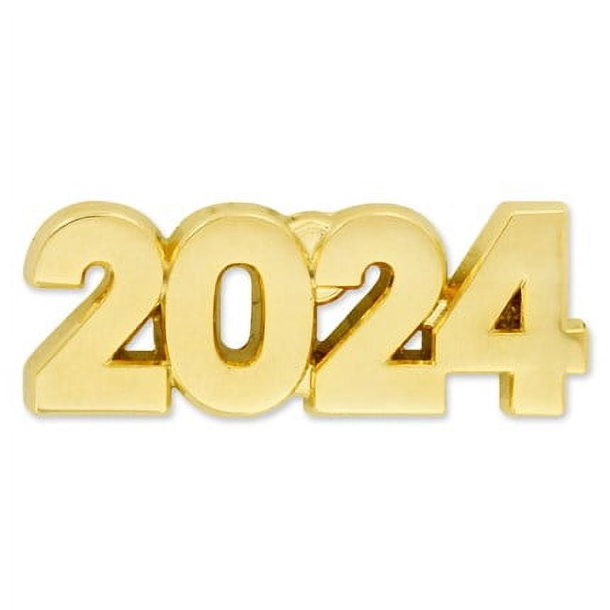 PinMart 2024 Graduation Anniversary Gold Year Enamel Lapel Pin ...