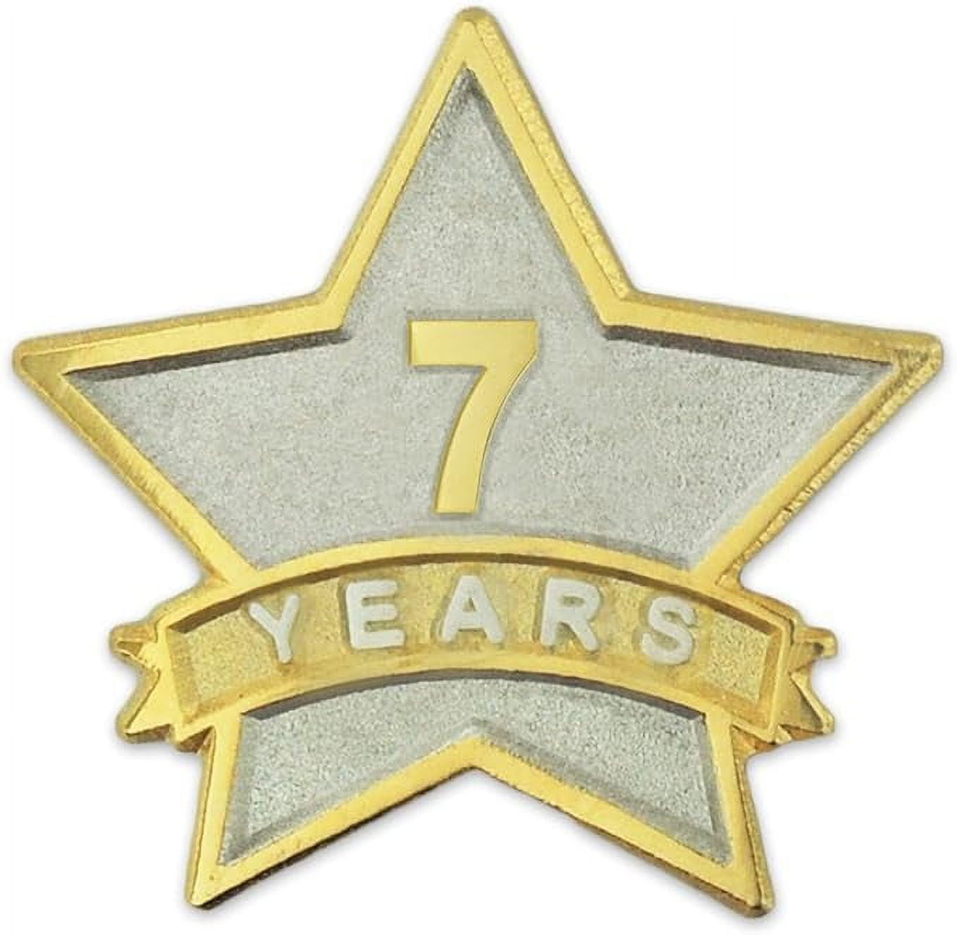 PinMart - 7 Year Service Award Star Enamel Pin - Employee Appreciation ...
