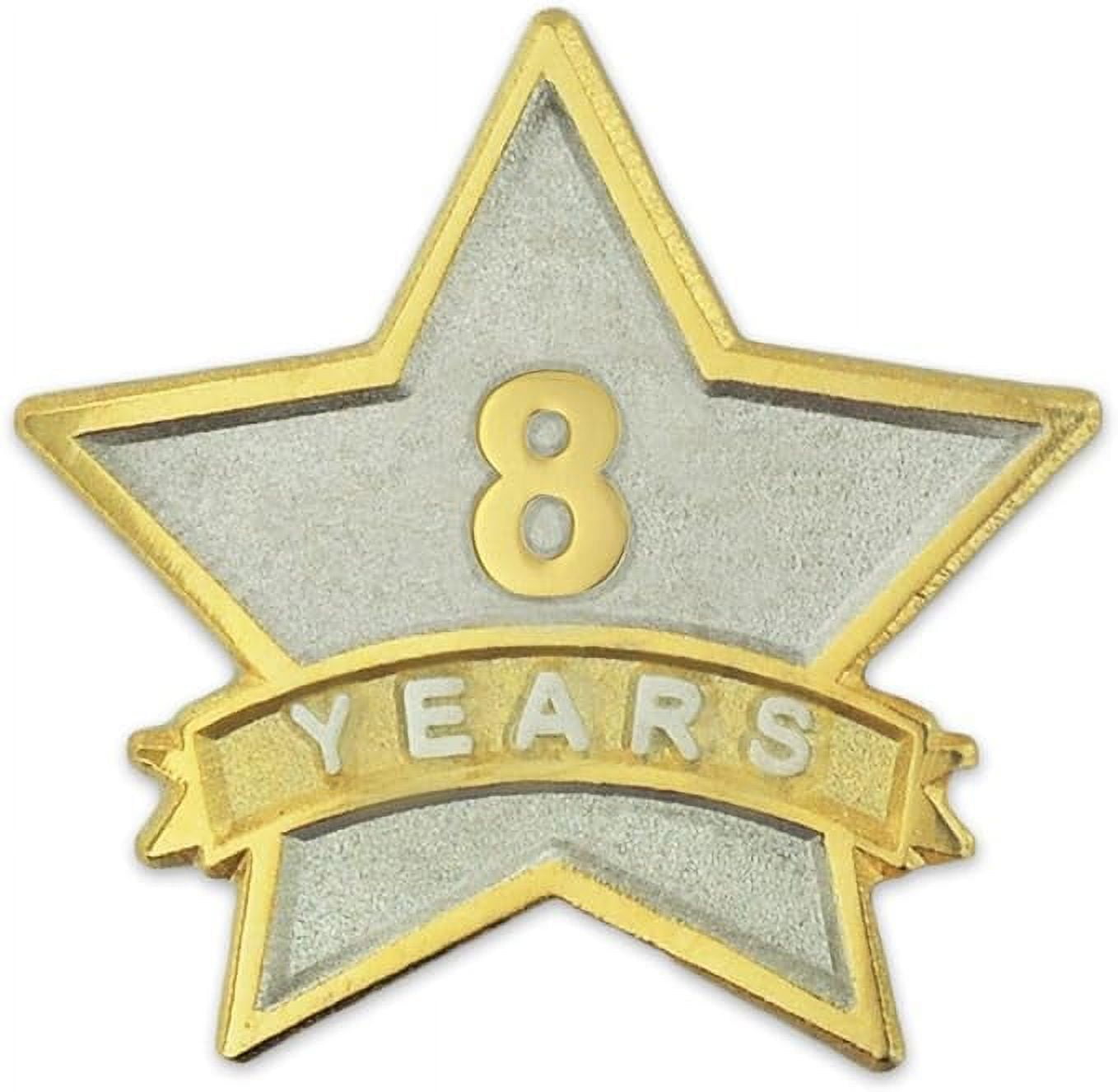 PinMart - 8 Year Service Award Star Enamel Pin - Employee Appreciation ...