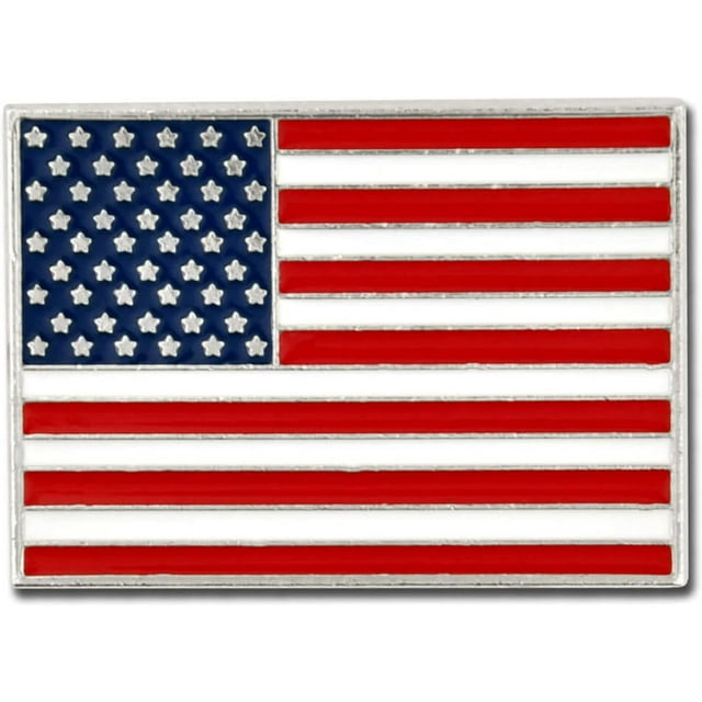 PinMart American Rectangle Flag Lapel Pin â Patriotic USA Pins for ...