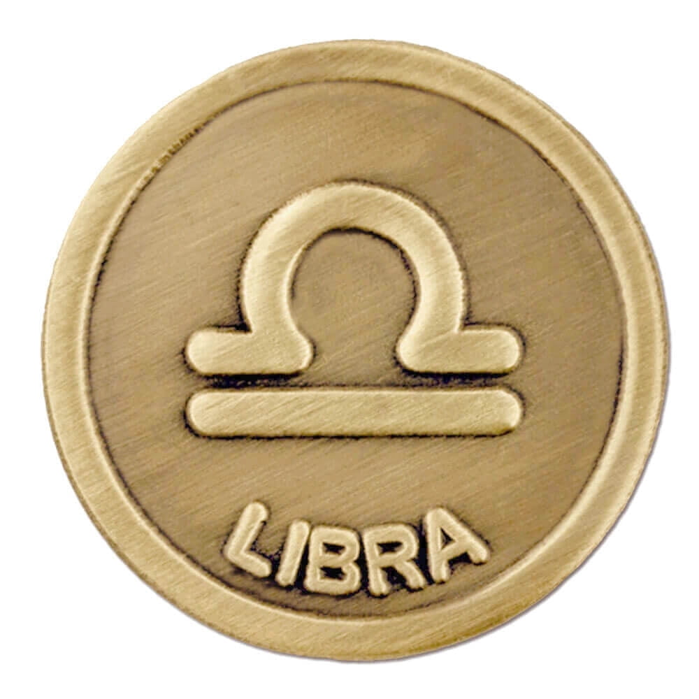 PinMart Antique Gold Libra Zodiac Scales Symbol Lapel Pin - Walmart.com