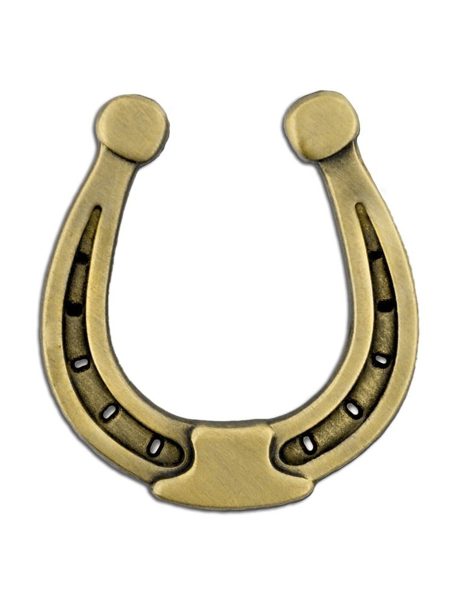 PinMart Antique Gold Lucky Horseshoe Cowboy Western Button Pin - 50 ...