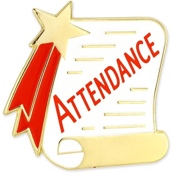 PinMart Attendance Scroll School Award Lapel Pin – Scholar Reward Pin ...