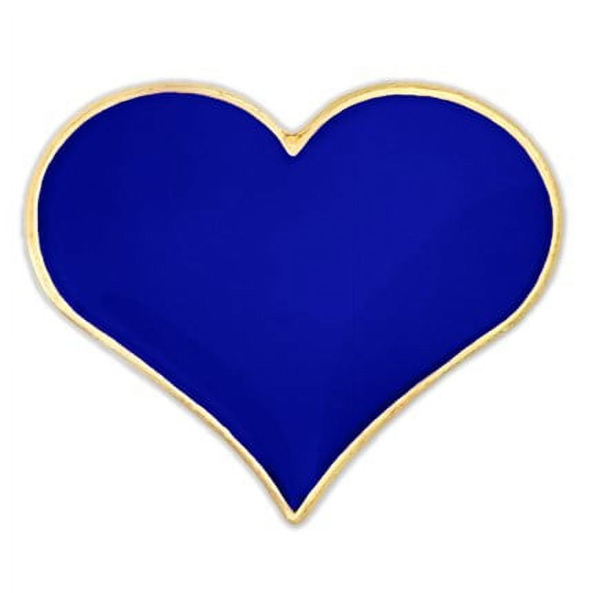Pinmart Blue Heart Lapel Pin 5 Pack