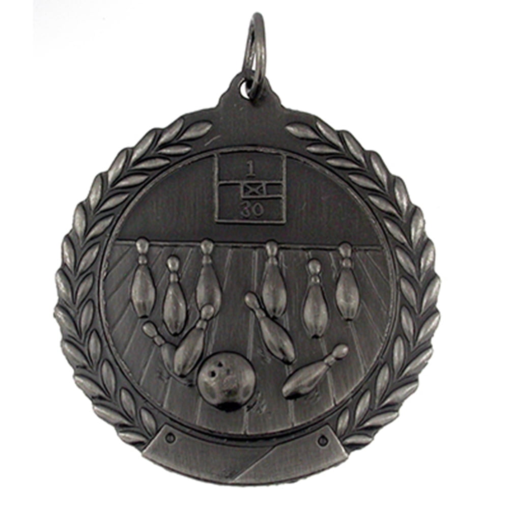PinMart Bowling Award Single and Bulk Medals - 5 Silver, Olympic Sports ...