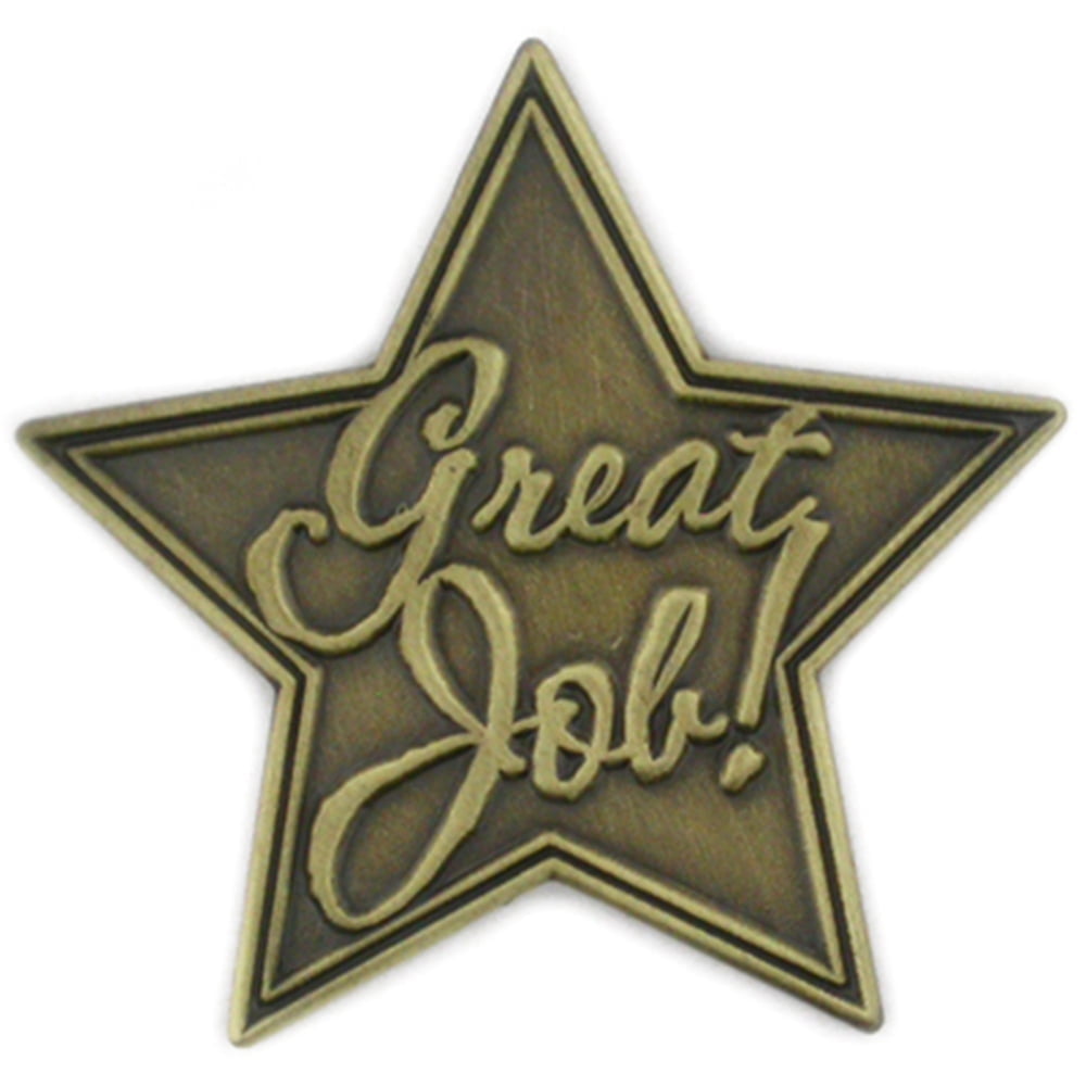 PinMart Bronze Great Job Corporate Service Button Pin - Walmart.com