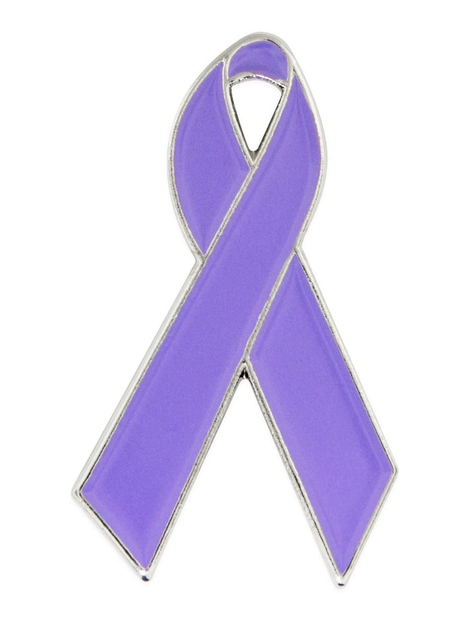 PinMart Purple Cancer Awareness Lavender 5-Piece Button Pins, Unisex ...