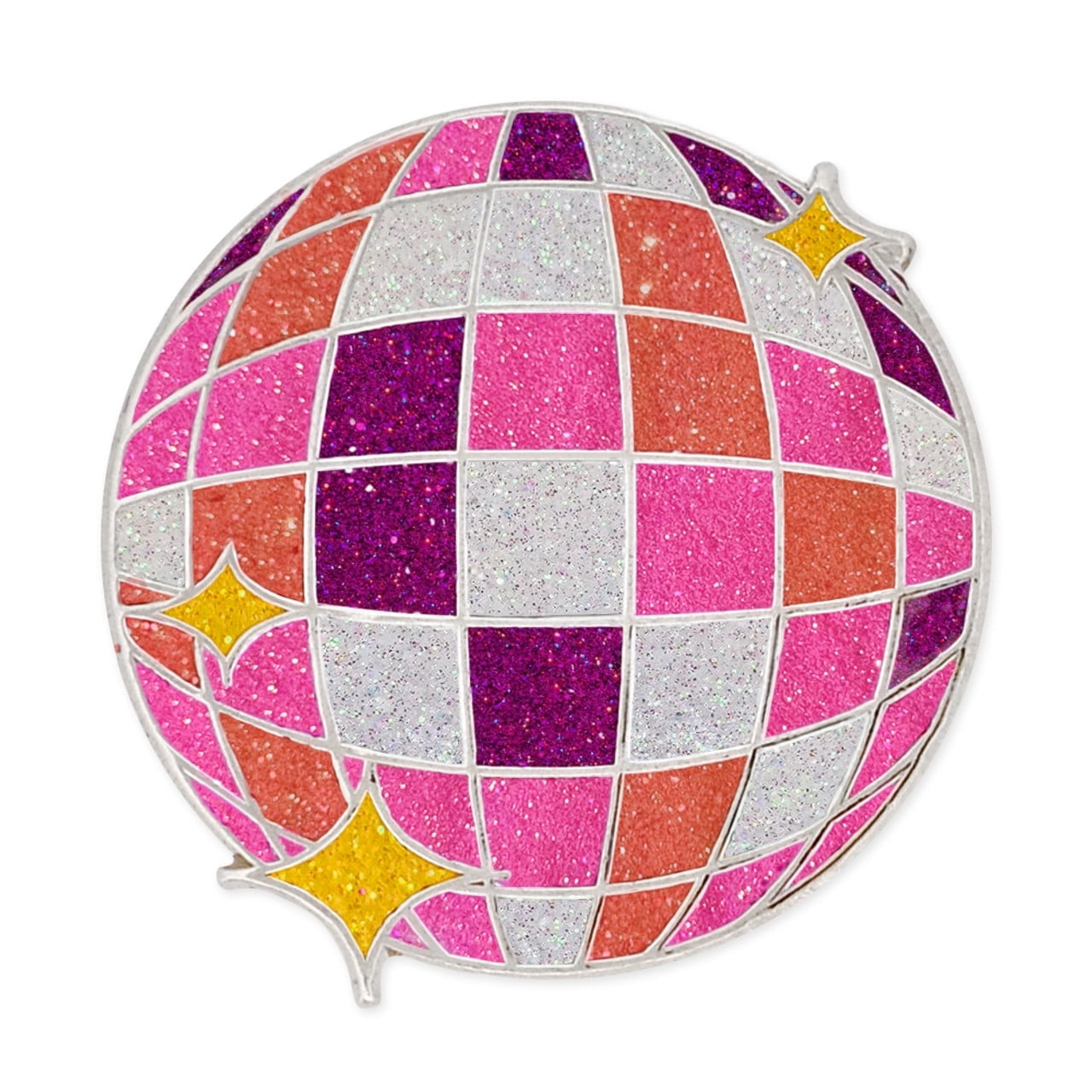 PinMart Disco Ball Enamel Pin – Retro 70s Mirrorball Lapel Accessory ...