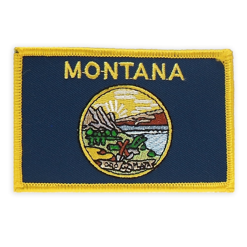 PinMart Embroidered US State Flag Patch- Montana Flag - Walmart.com