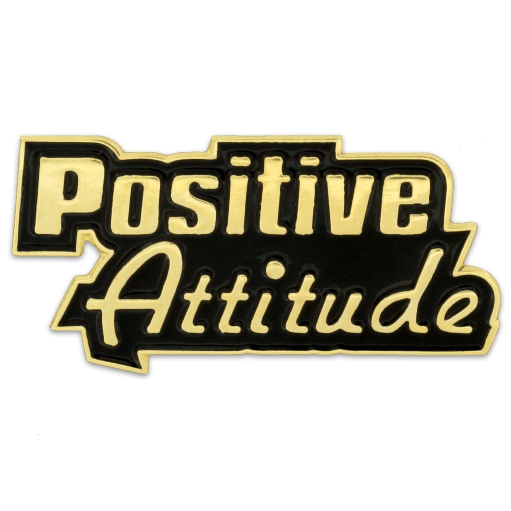 PinMart Enamel Positive Attitude Customer Service Motivation Button ...