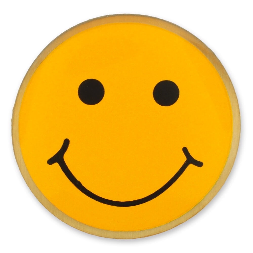 PinMart Enamel Yellow Happy Smiley Face Button Pins, 10-Piece of Unisex ...