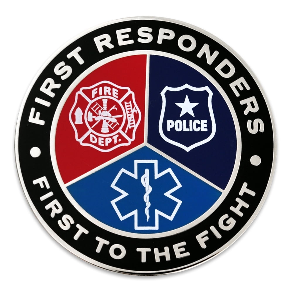 PinMart First Responders First to the Fight Button Pins, Lapel Pin - Walmart.com