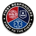 PinMart First Responders First to the Fight Button Pins, Lapel Pin ...