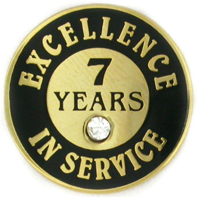 PinMart Gold Plated Excellence in Service Year Employee Recognition ...