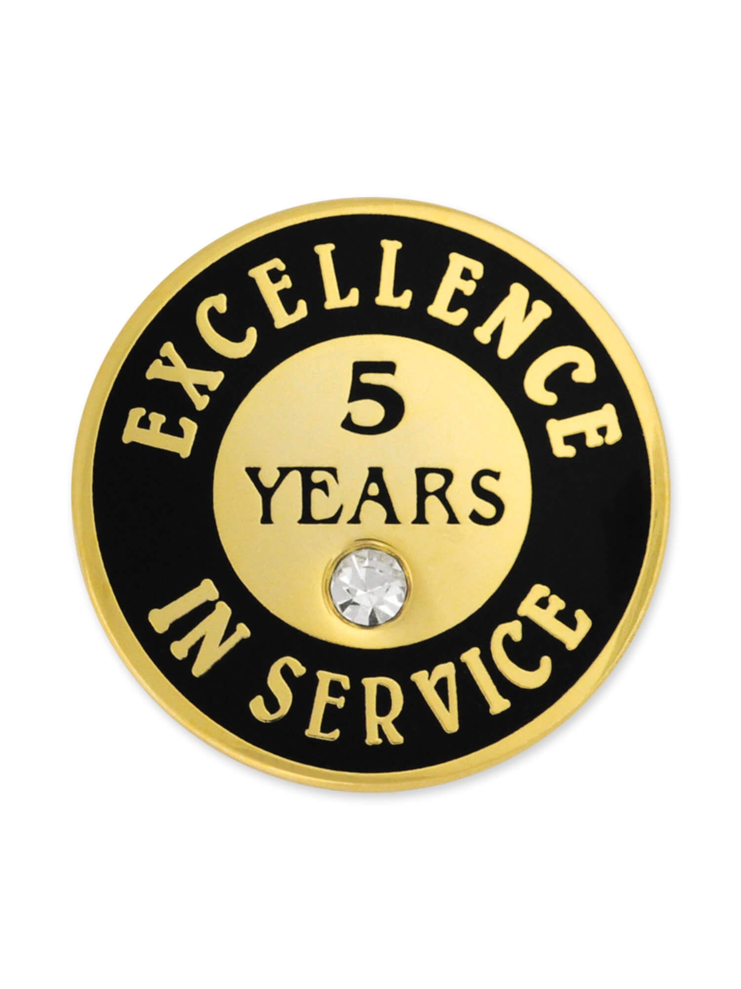 PinMart Gold Plated Excellence in Service Year Employee Recognition ...