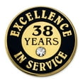 PinMart Gold Plated Excellence in Service Year Employee Recognition ...