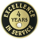 PinMart Gold Plated Excellence in Service Year Employee Recognition ...