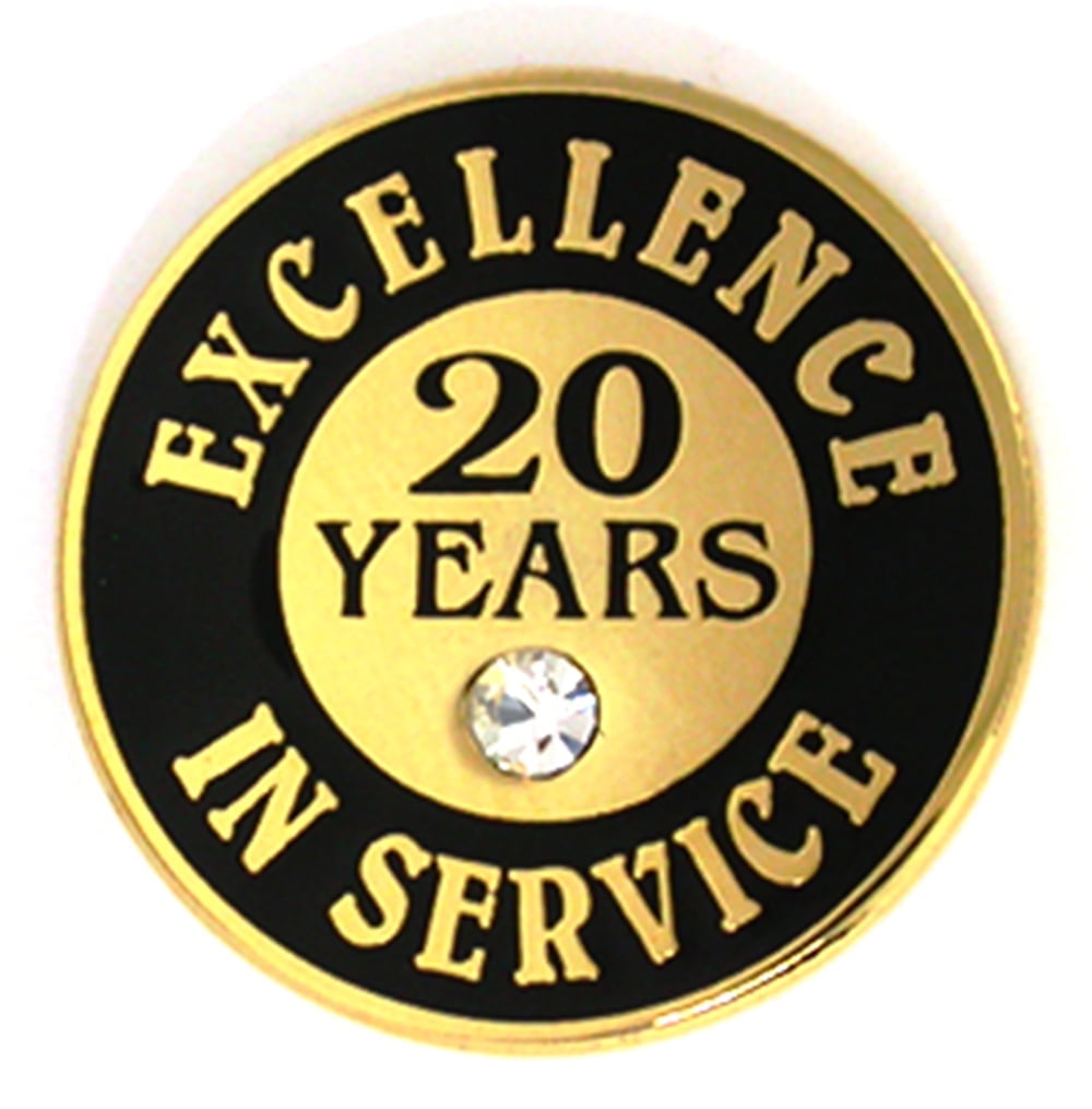 PinMart Gold Plated Excellence in Service Year Award Lapel Pin – Metal ...