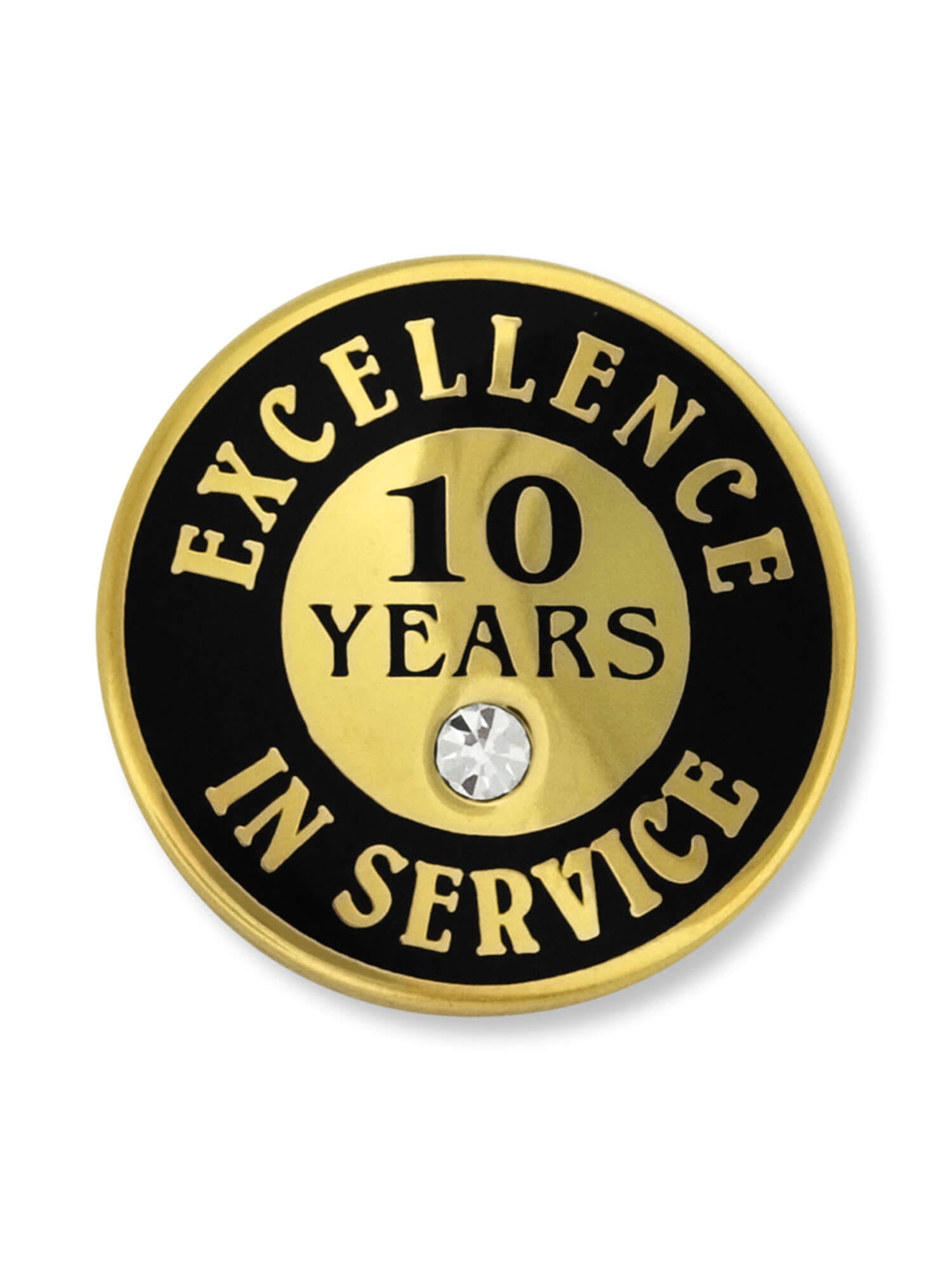 PinMart Gold Plated Excellence in Service Year Employee Recognition ...