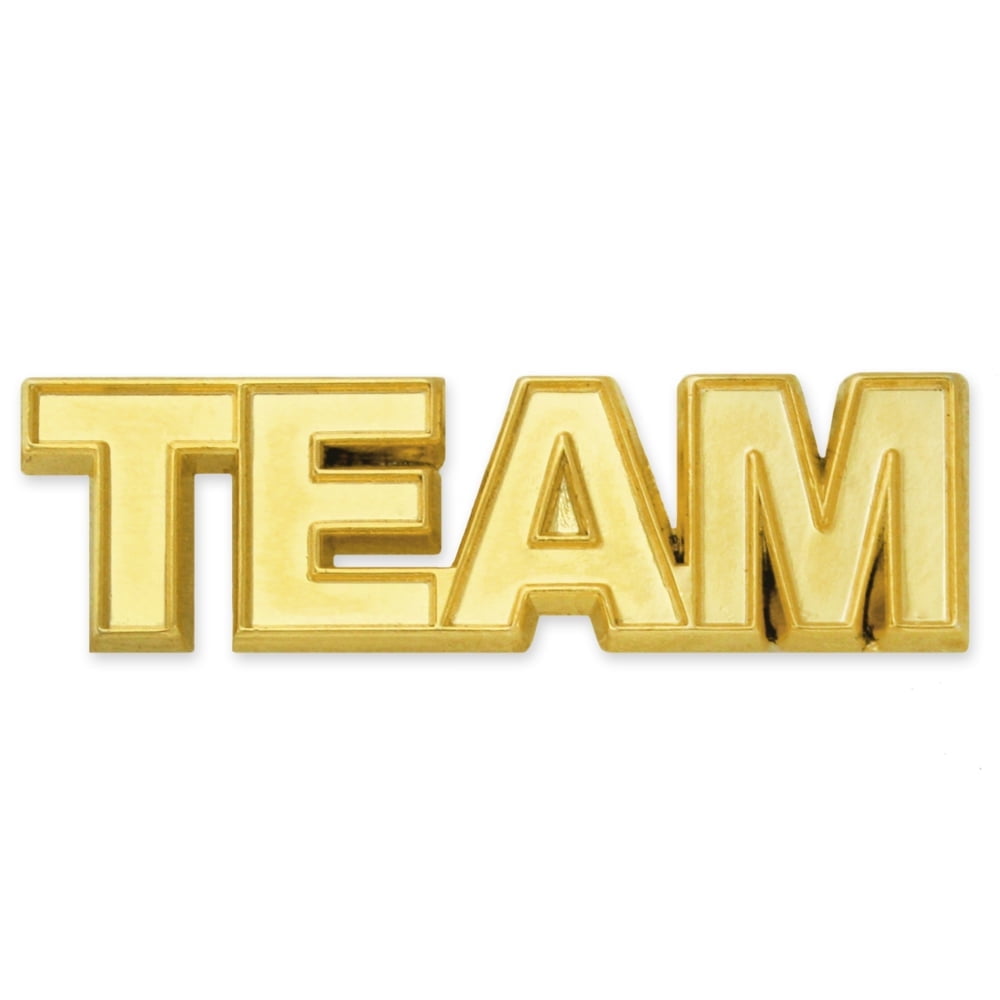 PinMart Gold Plated TEAM Cutout Corporate Lapel Pin - Walmart.com