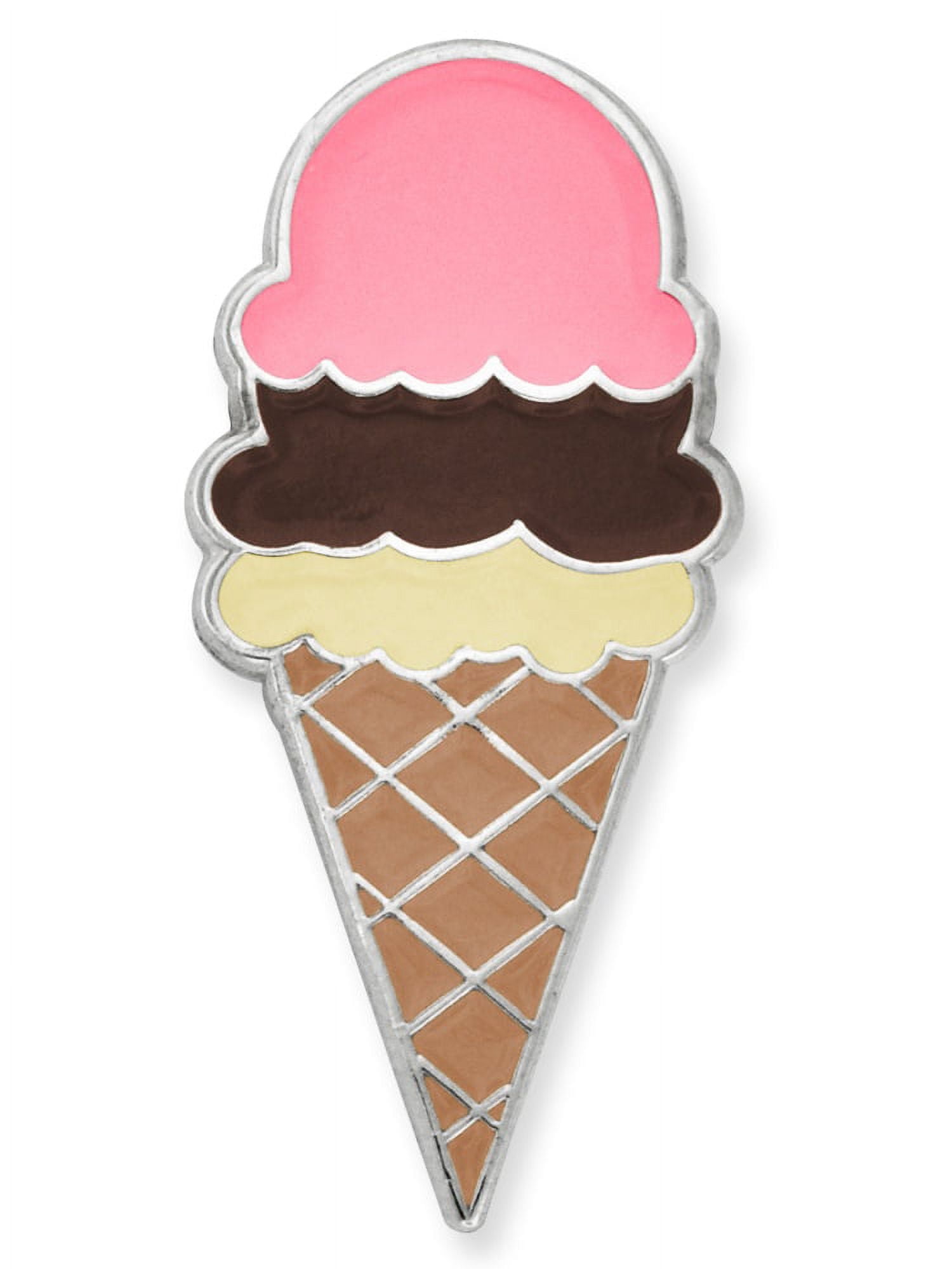 PinMart Ice Cream Cone Dessert Cute Trendy Enamel Lapel Pin - Walmart.com