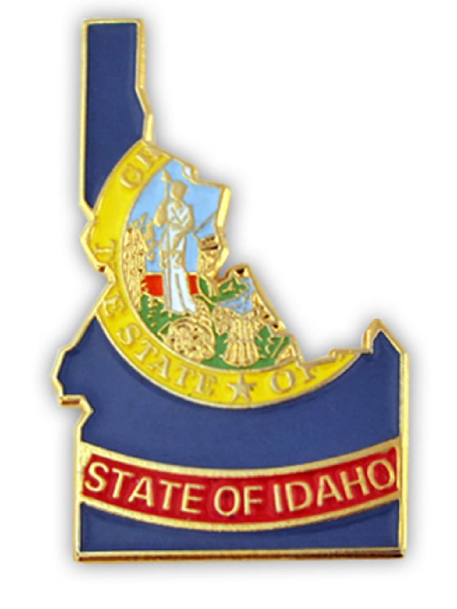PinMart Idaho Shape Flag Enamel Pins – Gold Plated US State Lapel Pins ...