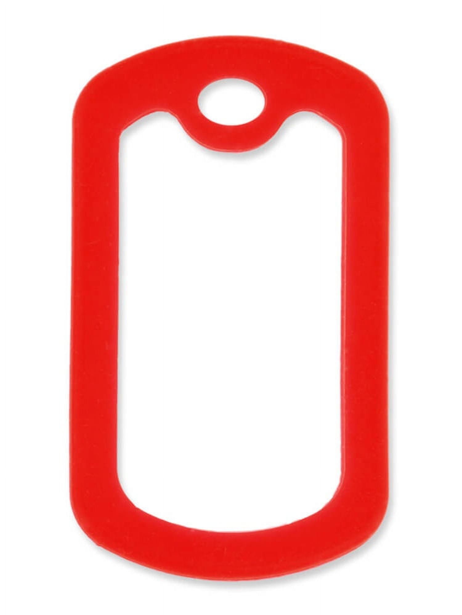 PinMart Military Dog Tag Silencer – No Noise Silicone ID Protector, Red ...