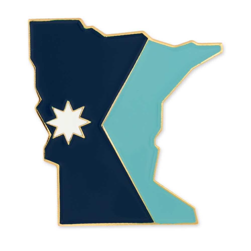 PinMart Minnesota Shape Flag Lapel Pin â Complete United States of ...