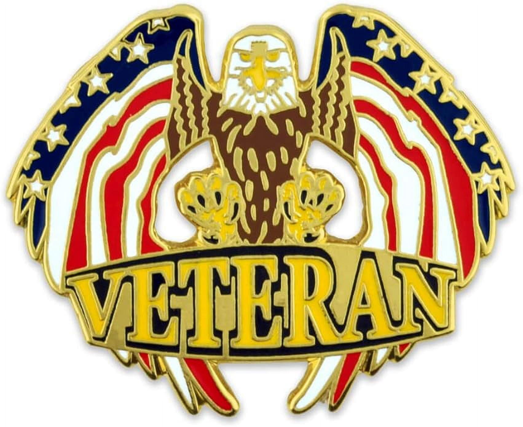 PinMart Patriotic Eagle Lapel Pin-Proud Patriotic USA Flag Enamel Pin ...