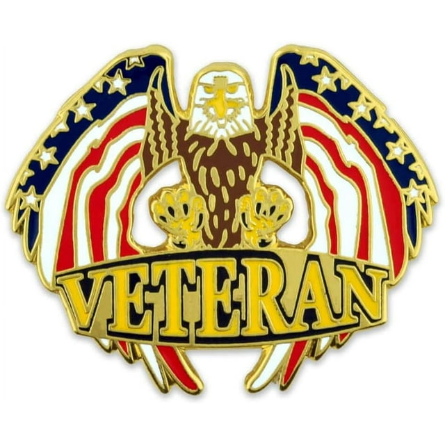PinMart Patriotic Eagle Lapel Pin-Proud Patriotic USA Flag Enamel Pin ...
