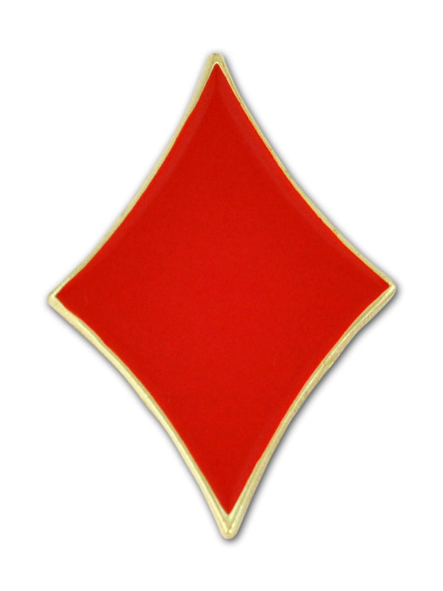 PinMart Red Diamond Playing Card Suit Enamel Lapel Pin - Walmart.com
