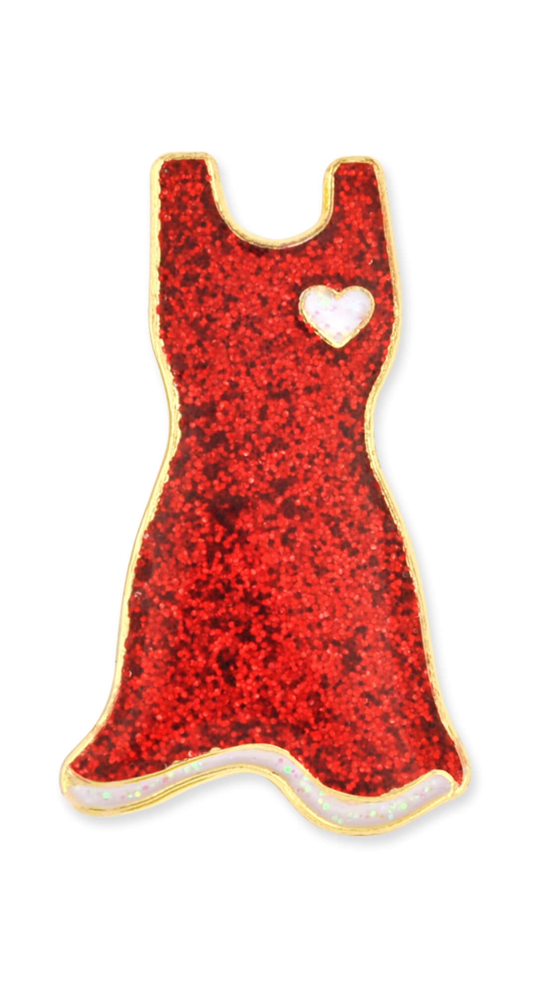 PinMart Red Dress Heart Disease Awareness Enamel Lapel Pin – Gold ...