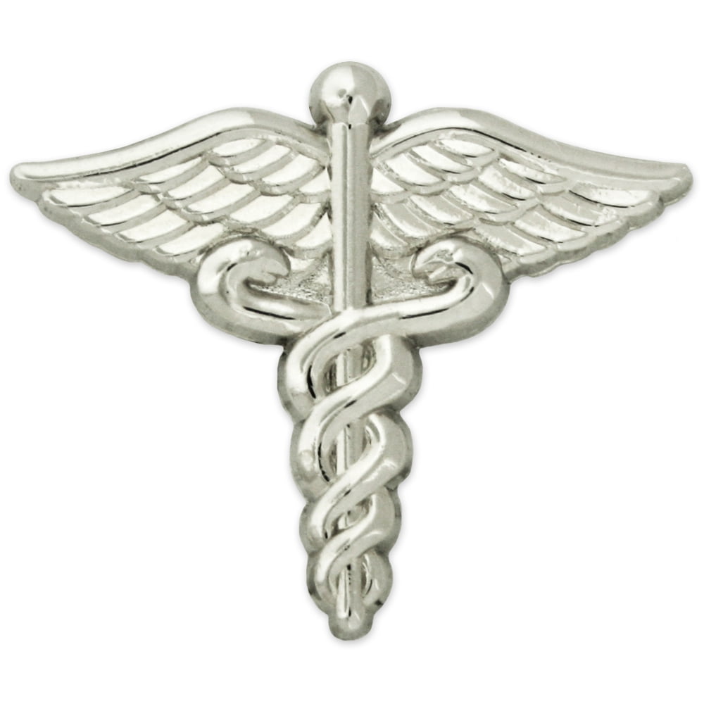 PinMart Silver Plated Medical Caduceus Lapel Pin - Walmart.com