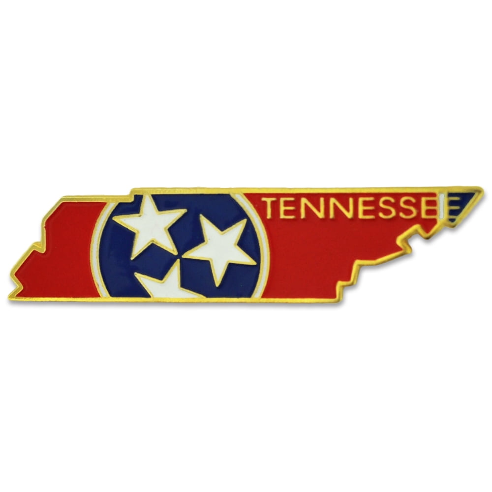 PinMart Tennessee Shape Flag Enamel Pins – Gold Plated US State Lapel ...