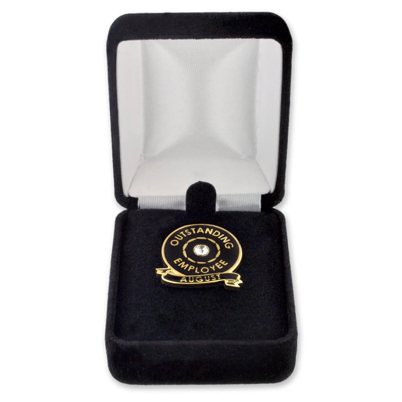PinMart Velour Jewelry Lapel Pin Gift Box - Made in USA - Black ...