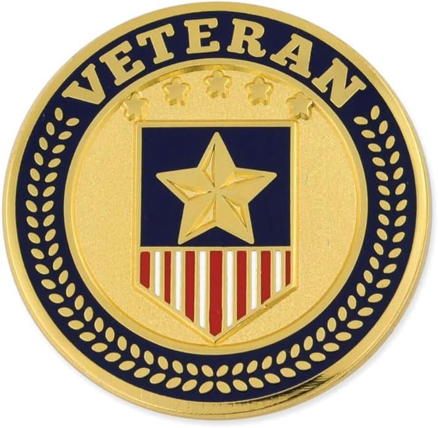 PinMart Veteran American Flag Lapel Pin-Proud Patriotic USA Flag Enamel ...