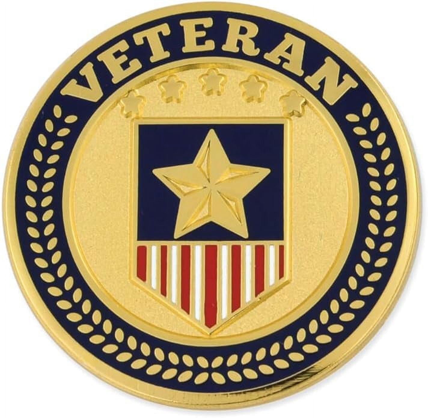 PinMart Veteran American Flag Lapel Pin-Proud Patriotic USA Flag Enamel ...
