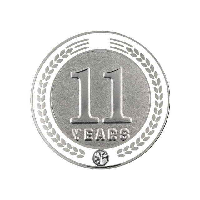 PinMart's 11 Years of Service Award Employee Recognition Gift Lapel Pin ...
