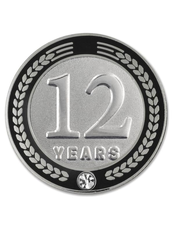 PinMart's 12 Years of Service Award Employee Recognition Gift Lapel Pin ...