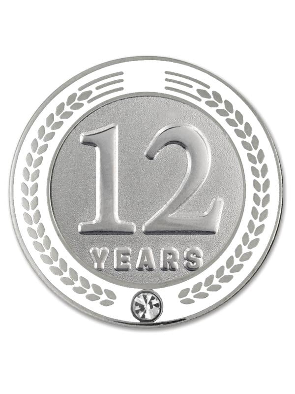PinMart's 12 Years of Service Award Employee Recognition Gift Lapel Pin ...
