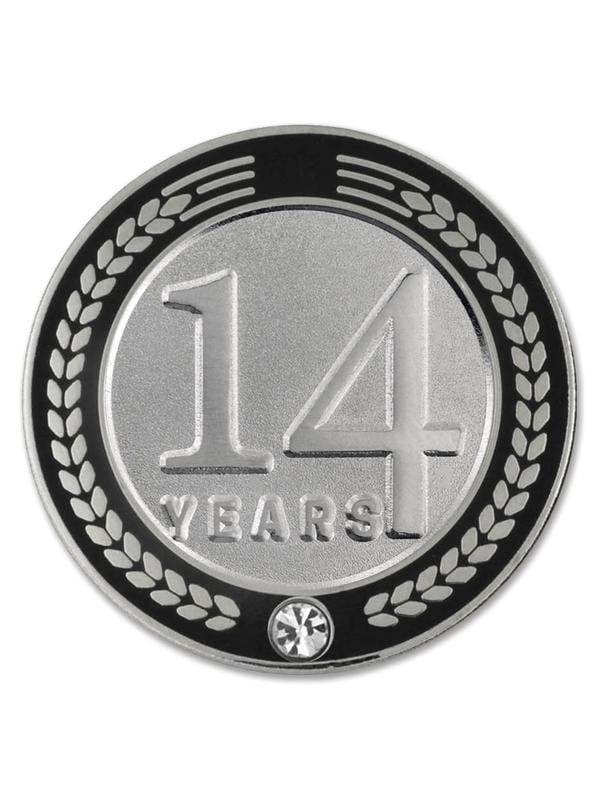 PinMart's 14 Years of Service Award Employee Recognition Gift Lapel Pin ...