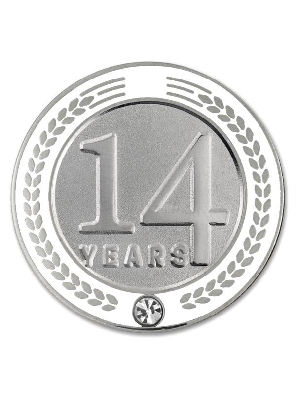 PinMart's 14 Years of Service Award Employee Recognition Gift Lapel Pin ...
